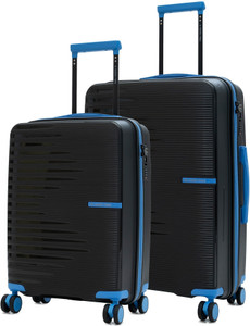 NASHER MILES Havelock TSA Lock HardSide Polypropylene Set of 2 Black ...