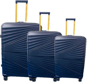 VIP Solid Trolley Bag Set of 3|Anti-Theft Zip|8W Trolley|TSA Lock Cabin ...