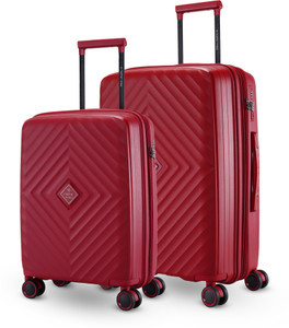 NASHER MILES Antwerp Expander Hardside Polypropylene Maroon Trolley Bag ...
