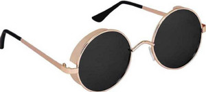 Buy sunwear Round Sunglasses Black For Women Online @ Best Prices in ...