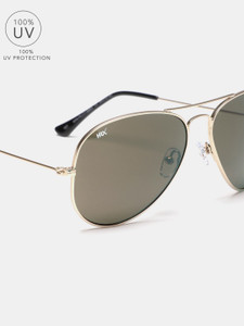 Buy HRX by Hrithik Roshan Aviator Sunglasses Brown For Men Online ...