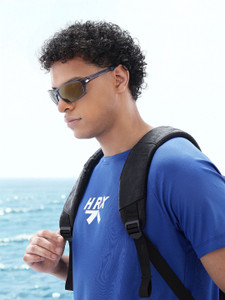Buy HRX by Hrithik Roshan Clubmaster Sunglasses Blue For Men & Women ...
