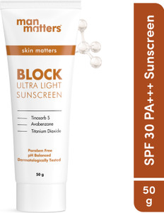 Man Matters Sunscreen - SPF 50 PA+++ Ultra Light Sunscreen | SPF30 PA ...