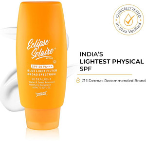 ECLIPSE SOLAIRE Sunscreen - SPF 50 PA+++ Active Mattifying No White ...