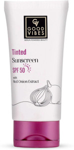 GOOD VIBES Sunscreen - SPF 50 PA++++ Red Onion Tinted Sunscreen ...