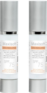 Maxisoft Sunscreen - SPF 75 Sunscreen Lotion| With Aloe Vera| UVA & UVB ...