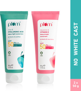 Plum Sunscreen - SPF 50 PA+++ Broad Spectrum Protection, No White Cast ...