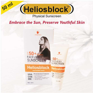 HELIOSBLOCK Sunscreen - SPF 50 PA+++ Anti Pollution Active & Face+Body ...
