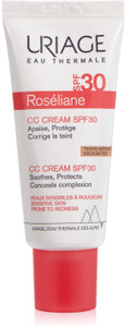 Uriage Sunscreen - SPF 30 Roseliane CC Tinted Cream SPF 30 for Redness ...