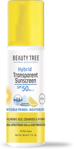 BEAUTY TREE Sunscreen - SPF 50 PA+++ Hybrid invisible Transparent ...