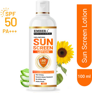 Ember Sunscreen - SPF 50 PA+++ Silicon Sunscreen Lotion Matte Finish ...