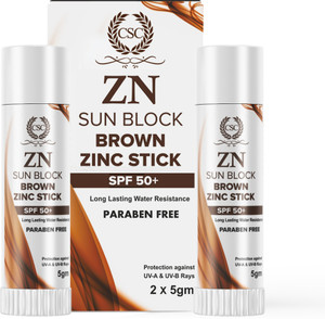 CSC Sunscreen - SPF 50 PA++ ZN Sunblock Brown Zinc Stick - SPF 50 ...