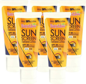 NutriGlow Sunscreen - SPF 50 PA+++ Sun Screen Lotion (Pack of 5 ...