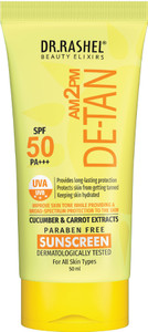 DR.RASHEL Sunscreen - SPF 50 PA+++ Skin Hydrating De-Tan Sunscreen SPF ...