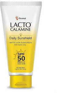 Lacto Calamine Sunscreen - SPF 50 PA+++ Daily Sunshield Matte Look ...