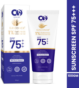 CO Sunscreen - SPF 75 PA+++ Luxury Water Resistant Sunscreen UVA & UVB ...