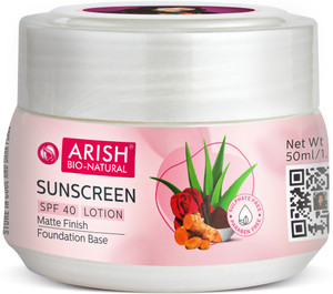 ARISH BIO-NATURAL Sunscreen - SPF 40 Sunscreen spf40 lotion - Price in ...