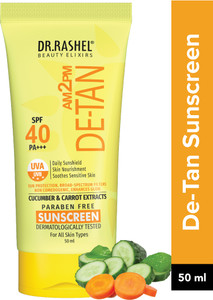 DR.RASHEL Sunscreen - SPF 40 PA+++ DE-TAN SUNSCREEN SPF 40 PA+++ |WITH ...