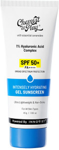 Chemist at Play Sunscreen - SPF 50 PA++++ Hydrating Gel Sunscreen with ...