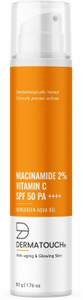 Dermatouch Sunscreen - SPF 50 PA++++ Niacinamide 2% Vitamin C Sunscreen ...