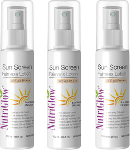 NutriGlow Sunscreen - SPF 50 PA+++ Sunscreen Fairness Lotion Tan Free ...