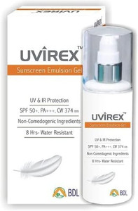 tree pharma Sunscreen - SPF 50 PA+++ New Uvirex sunscreen Emulsion Gel ...