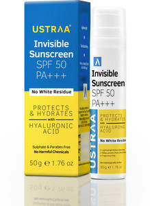 USTRAA Sunscreen - SPF 50 PA+++ Invisible Sunscreen | No White Residue ...