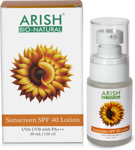 ARISH BIO-NATURAL Sunscreen - SPF 50 PA+++ Sunscreen SPF 40 Lotion ...