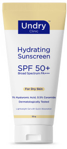 Undry Sunscreen - SPF 50+ PA+++ Hydrating Sunscreen for Dry Skin (50g ...