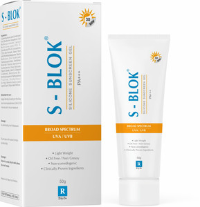 S Blok Sunscreen - SPF 50 PA+++ SBLOK SILICONE SUNSCREEN GEL - Price in ...