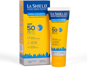La Shield Sunscreen - SPF 50 PA+++ La_Shield Pollution Protect Mineral ...