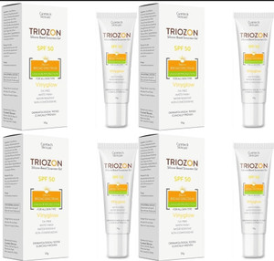 VINYGLOW Sunscreen - SPF 50 PA++ TRIOZON SILICONE SUNCREEN GEL SPF50 ...