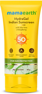 Mamaearth Sunscreen - SPF 50 PA+++ HydraGel Indian Sunscreen for Sun ...