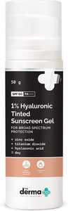 The Derma Co Sunscreen - SPF 60 PA++++ 1% Hyaluronic Tinted Sunscreen ...