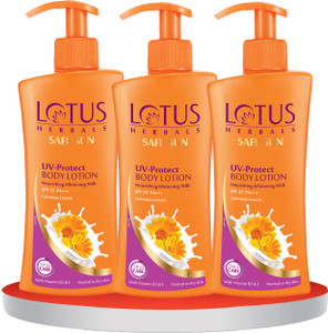 LOTUS HERBALS Sunscreen - SPF 50 PA+++ Safe Sun UV Protect Body Lotion ...