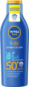 NIVEA Sunscreen - SPF 50 PA+ Kids Protect & Care Sun Lotion SPF 50 ...