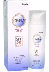 Cipla Sunscreen - SPF 50 PA+++ RIVELA SUNCREEN LOTION - Price in India ...