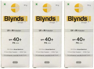 Blynds Sunscreen - SPF 40+ PA+++ Emlgel 40+ & PA+++ Sunscreen Gel 50g ...