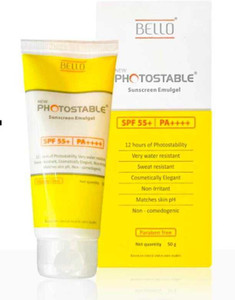 Bello Sunscreen - SPF 50 PA+++ Sunscreen SPF 55 PA+++ Photostable 50G ...