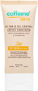 mCaffeine Sunscreen - SPF 50 PA++ De tan Coffee Sunscreen for sun ...