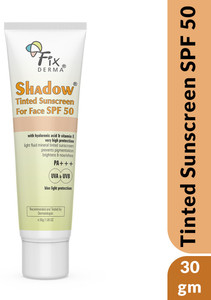 Fixderma Sunscreen - SPF 50 PA+++ Shadow Tinted Sunscreen SPF 50 with ...