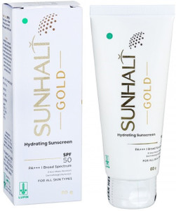 SUNHALT Sunscreen - SPF 50 PA+++ GOLD Hydrating Sunscreen - Price in ...