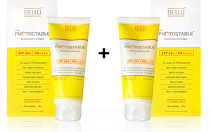 Bello Sunscreen - SPF 50 PA++++ Photostable Sunscreen Emulgel - Price ...