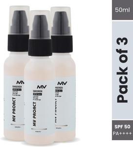 MV PROACT Sunscreen - SPF 50 PA++++ Sunscreen for All Skin Type UVA–UVB ...