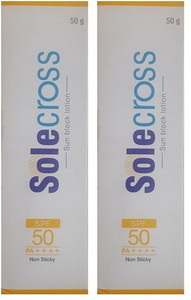 SoleCross Sunscreen - SPF 50 PA++++ Sun Block Lotion - Price in India ...