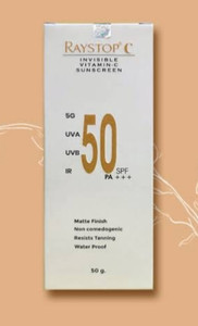 RAYSTOP Sunscreen - SPF 50 PA+++ Sunscreen Invisible ( Vitamin C )50g ...