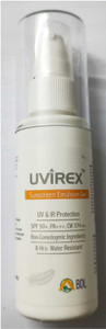 UVIREX Sunscreen - SPF 50 PA+++ Sunscreen Emulsion Gel - Price in India ...