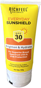 RICHFEEL Sunscreen - SPF 30 PA+ Sunshield SPF 30 | Broad Spectrum UVA ...