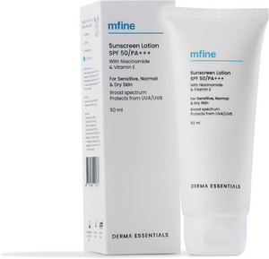 MFine Sunscreen - SPF 50 PA+++ Broad Spectrum Protection Against UVA ...