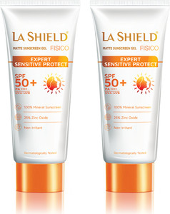 La Shield Sunscreen - SPF 50 PA+++ Fisico - SPF 50+ PA+++ ,50 g x Pack ...